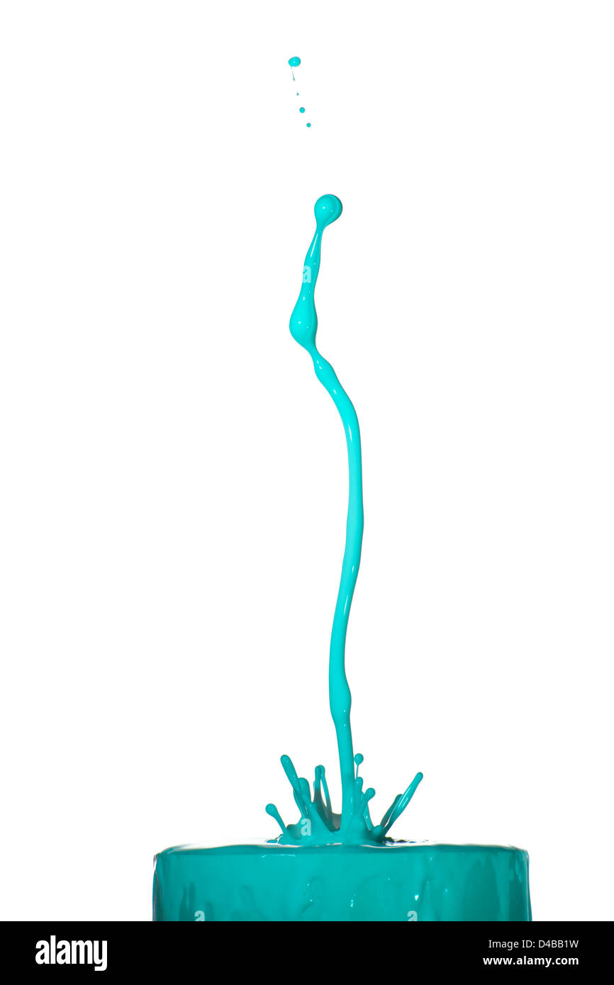 Splash of green liquid isolated on white background Stock Photo - Alamy