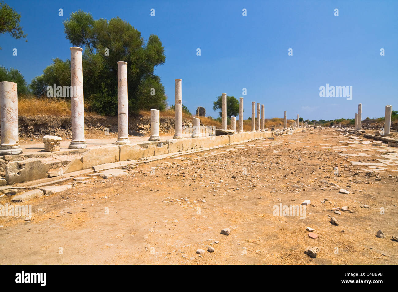 Old ruins in Side, Turkey Stock Photo - Alamy