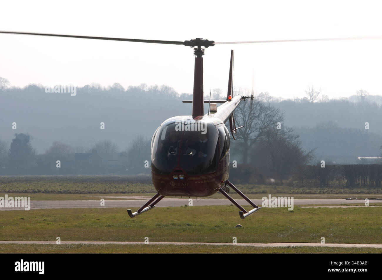 Robinson R44 Raven II helicopter at Wellesbourne airfield Stock Photo ...