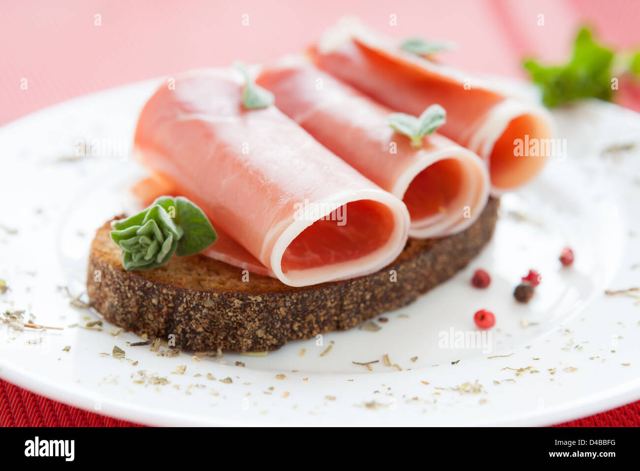 Sliced jamon on dish hi-res stock photography and images - Alamy