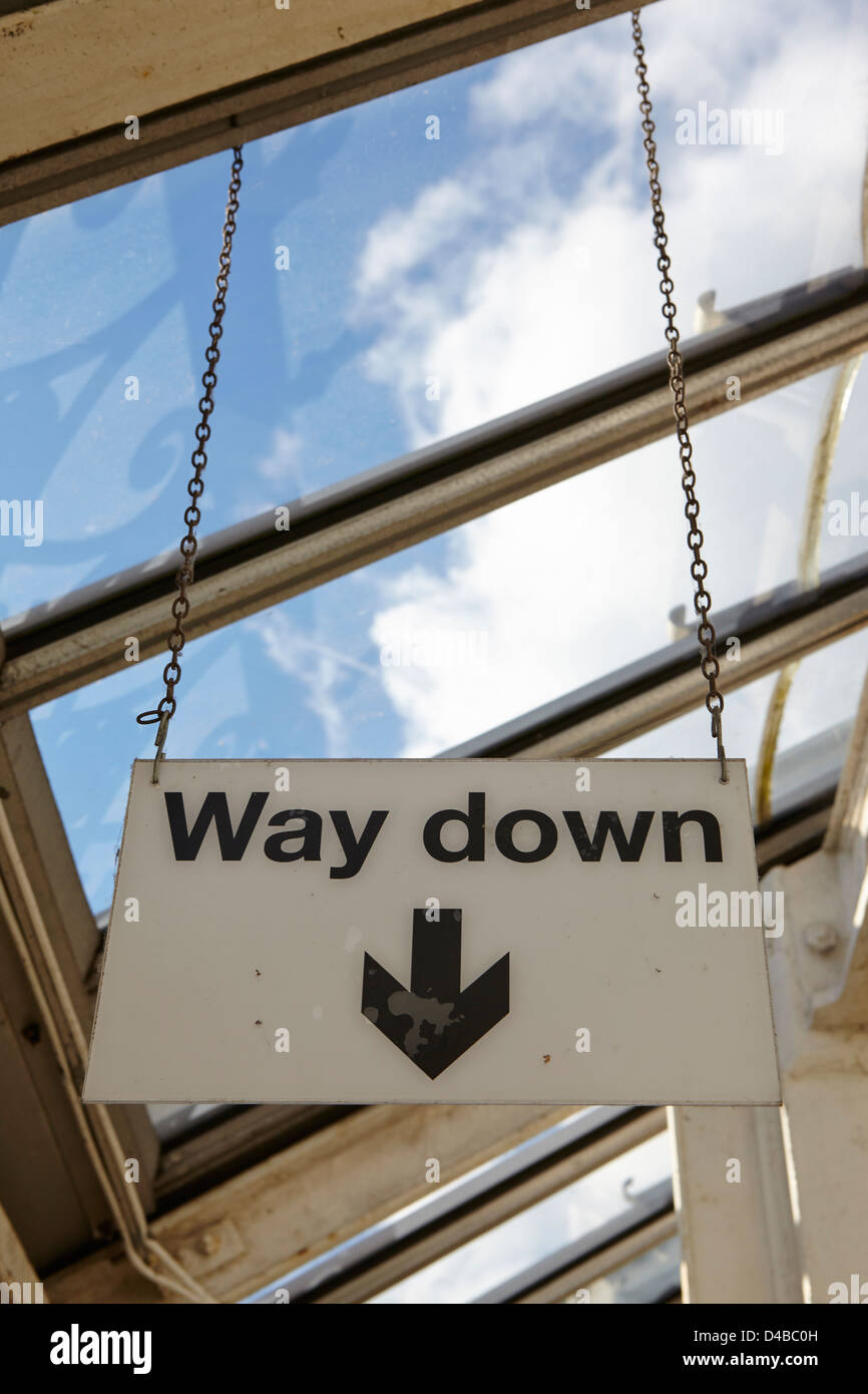 Way Down sign Stock Photo - Alamy