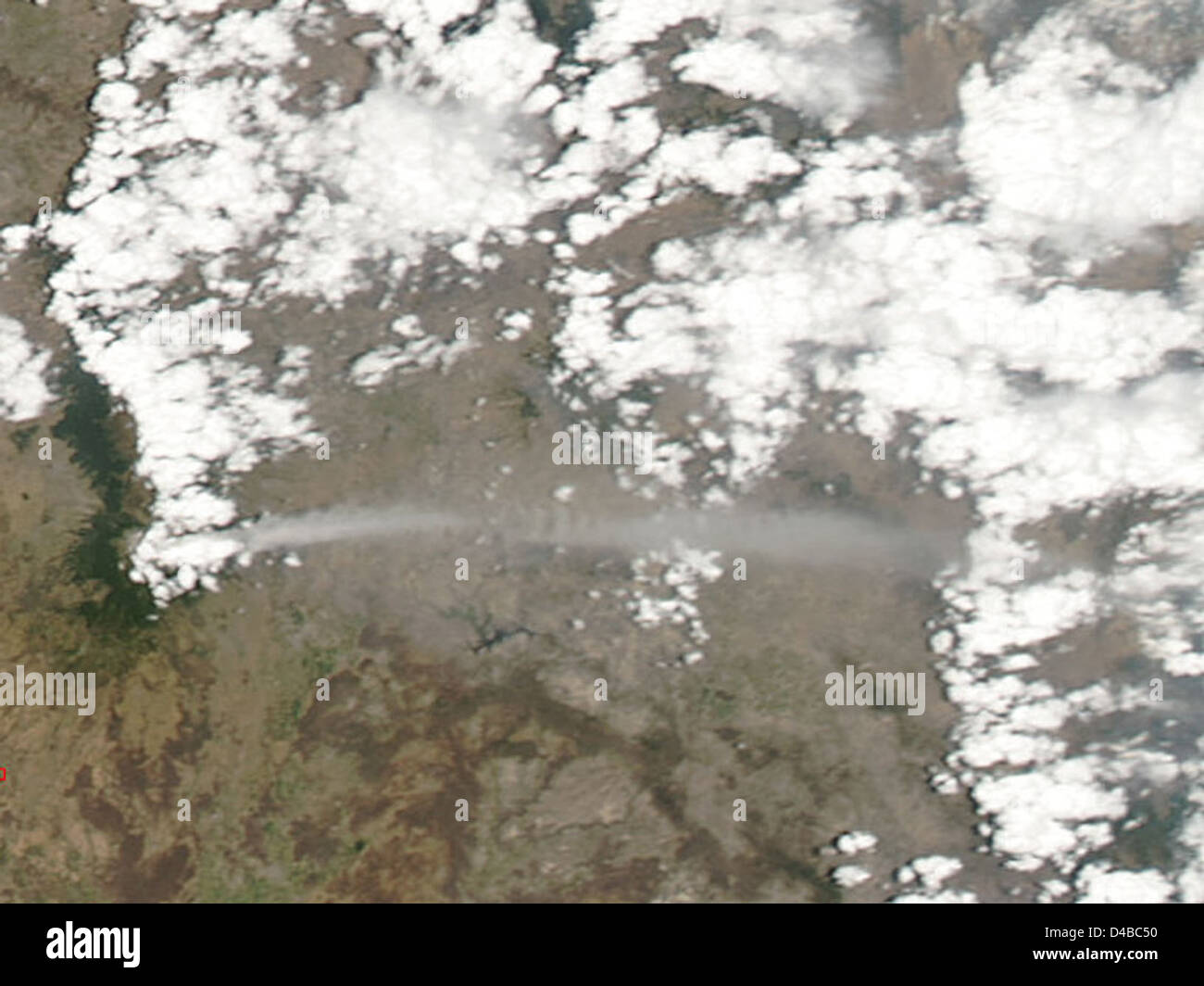 NASA Satellite Spots Ash Plume from Popocatepetl Volcano Stock Photo ...