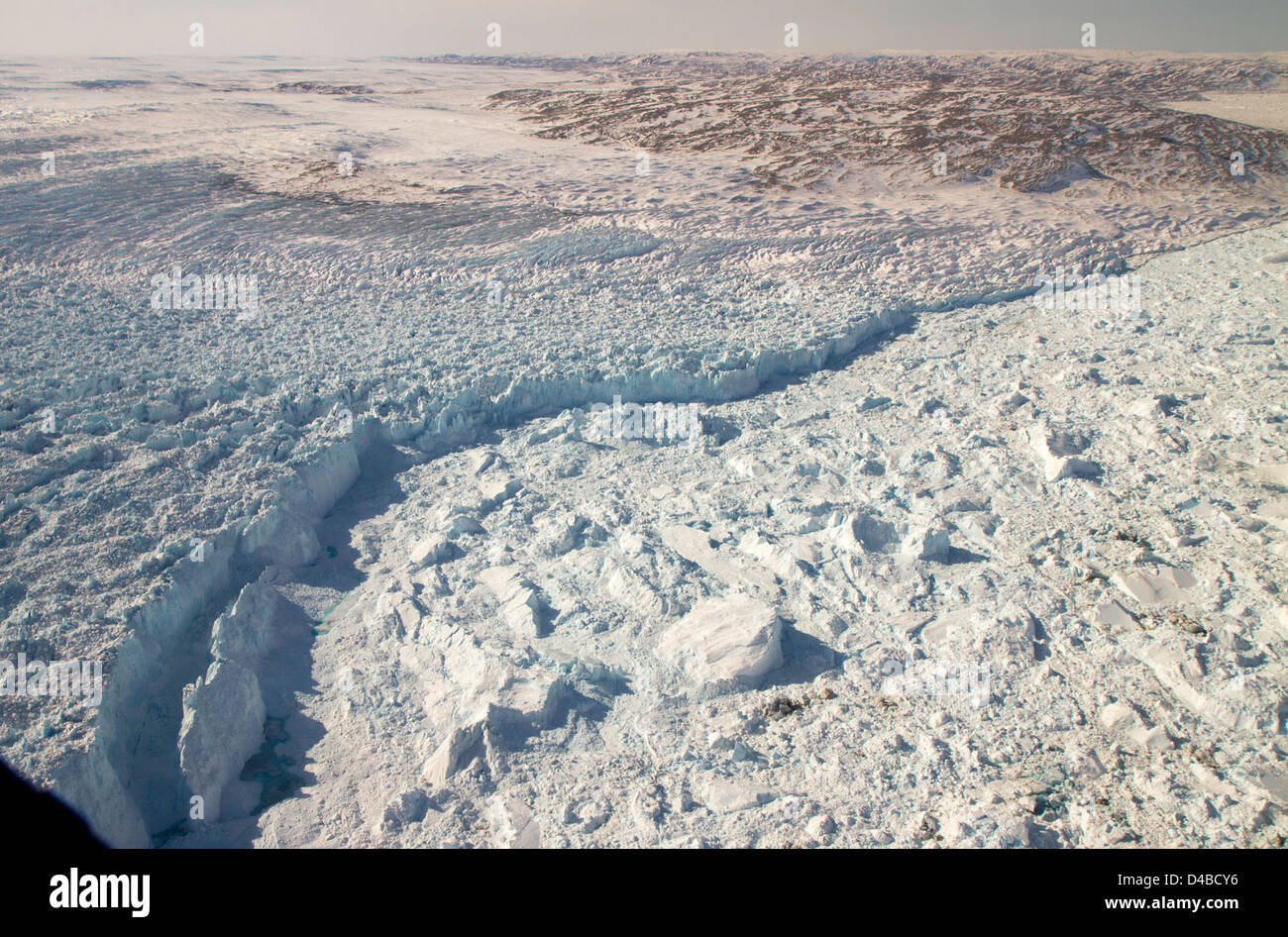 NASA's observations of the Jakobshavn Glacier in Greenland show rapid ...
