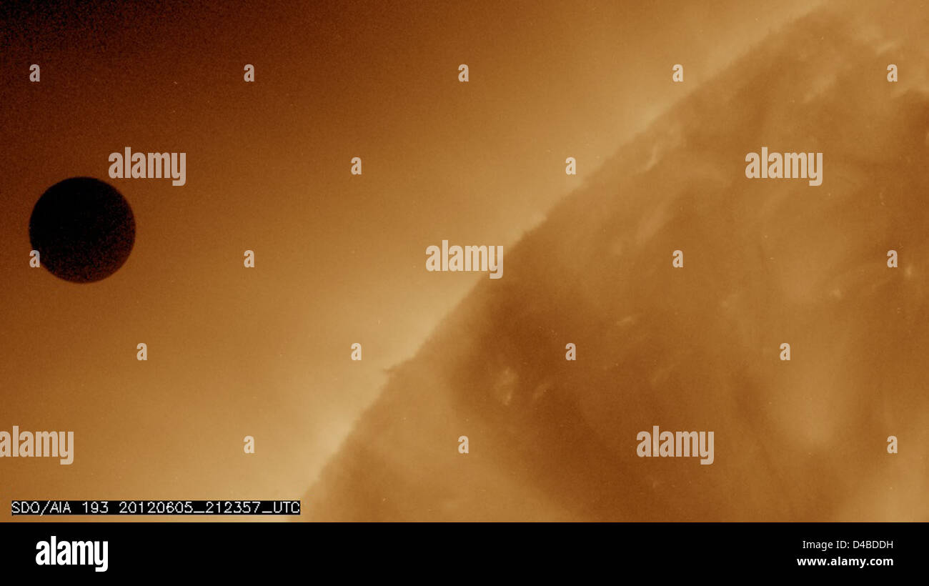 NASA's SDO Satellite Captures Venus Transit Approach Stock Photo - Alamy