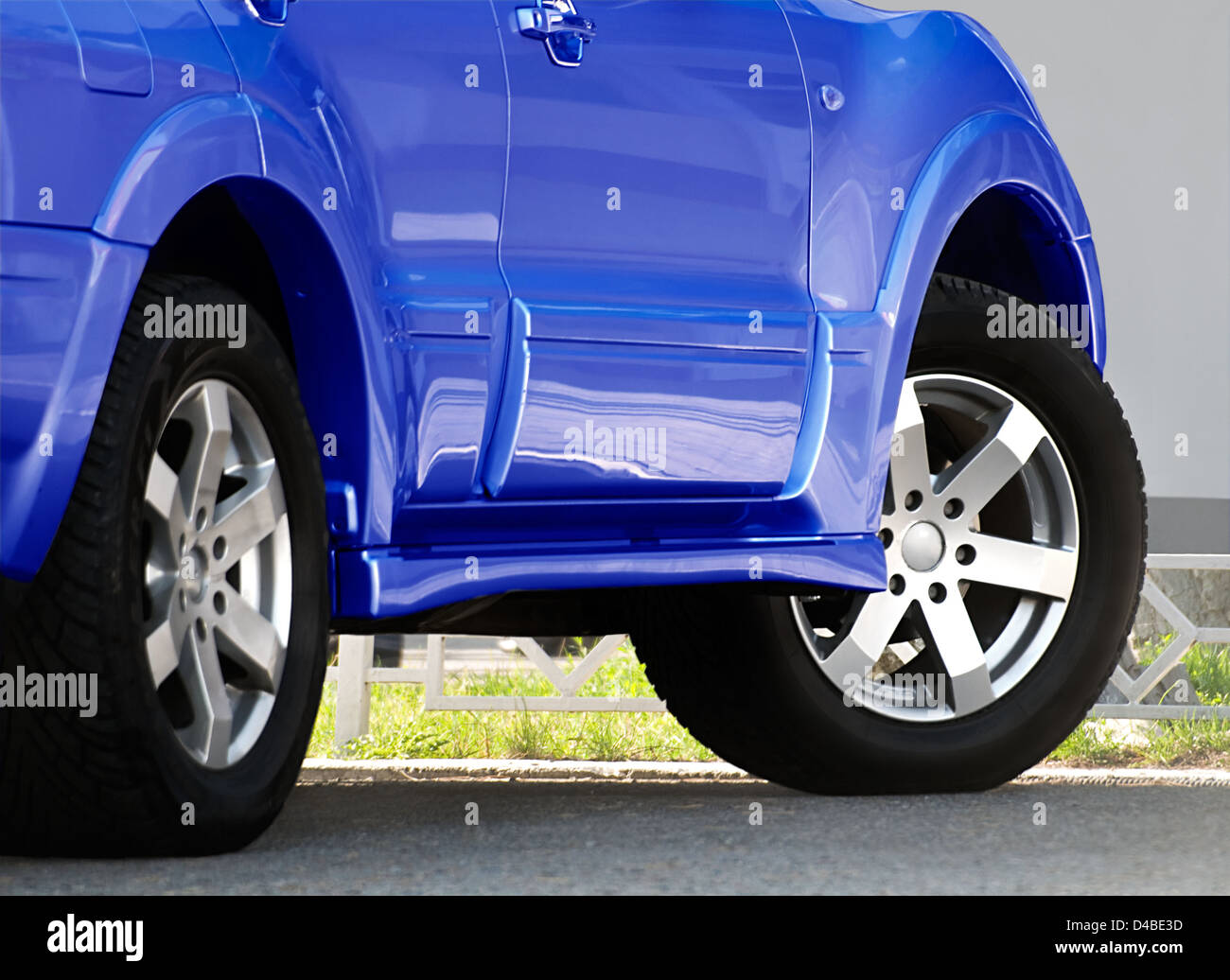 Wheels of the automobile are photographed close-up Stock Photo - Alamy