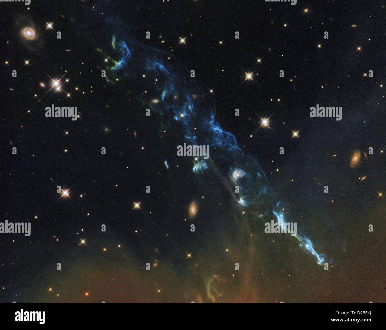 Hubble Views a Cosmic Skyrocket Stock Photo - Alamy