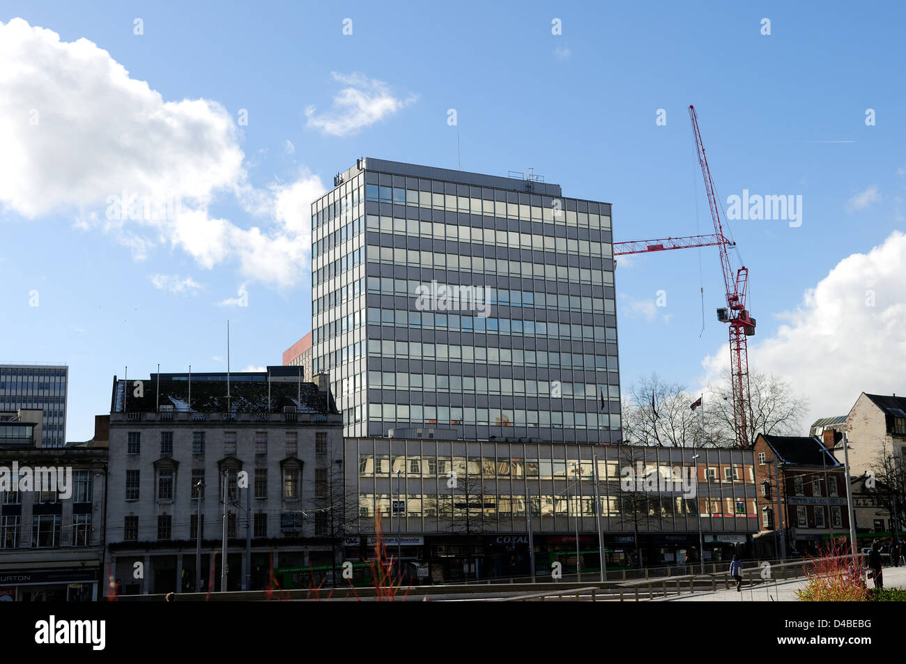 Nottingham City Center.Office Block Stock Photo - Alamy
