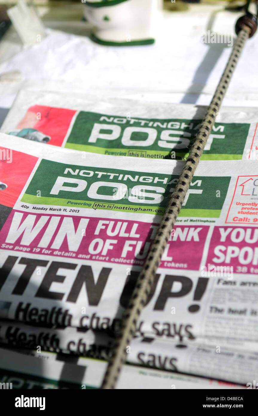 Nottingham Post Newspaper ,Street Seller Stock Photo - Alamy