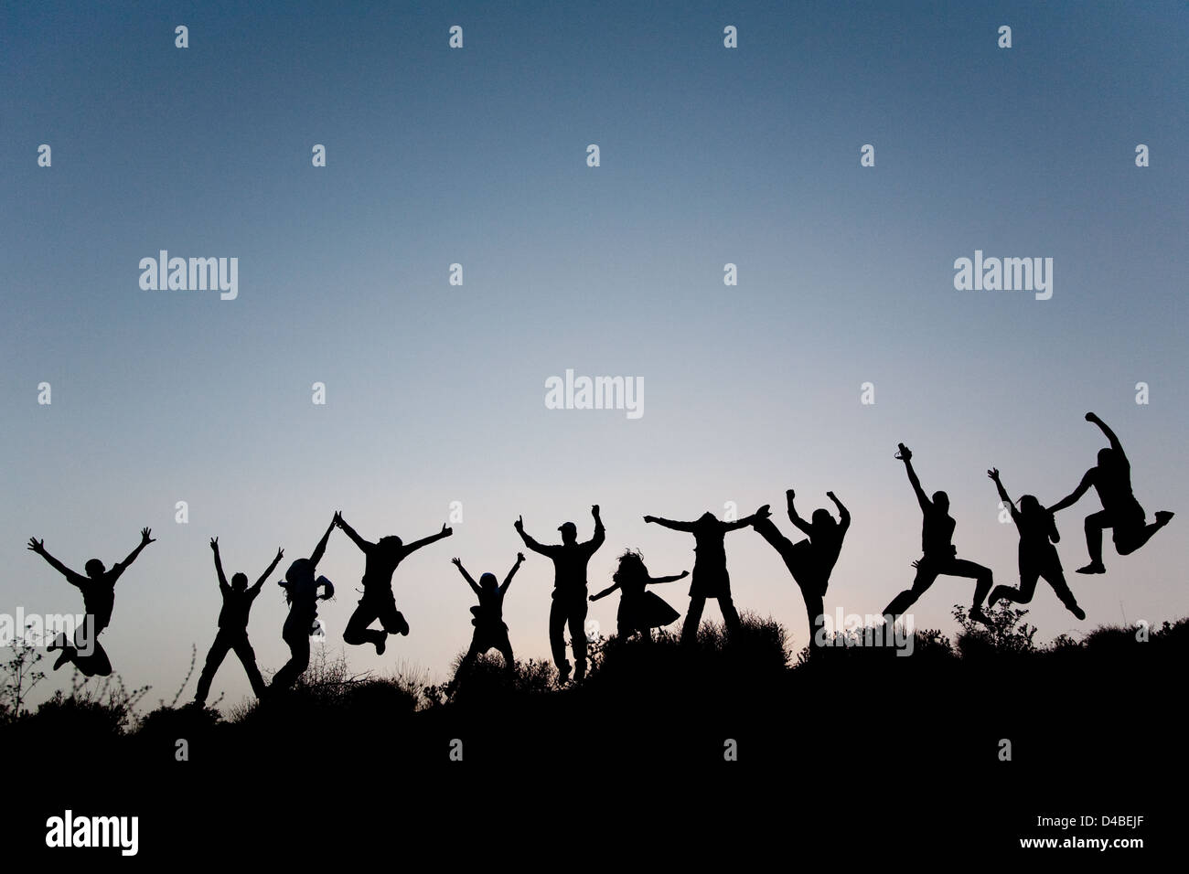 People Jumping up Stock Photo - Alamy