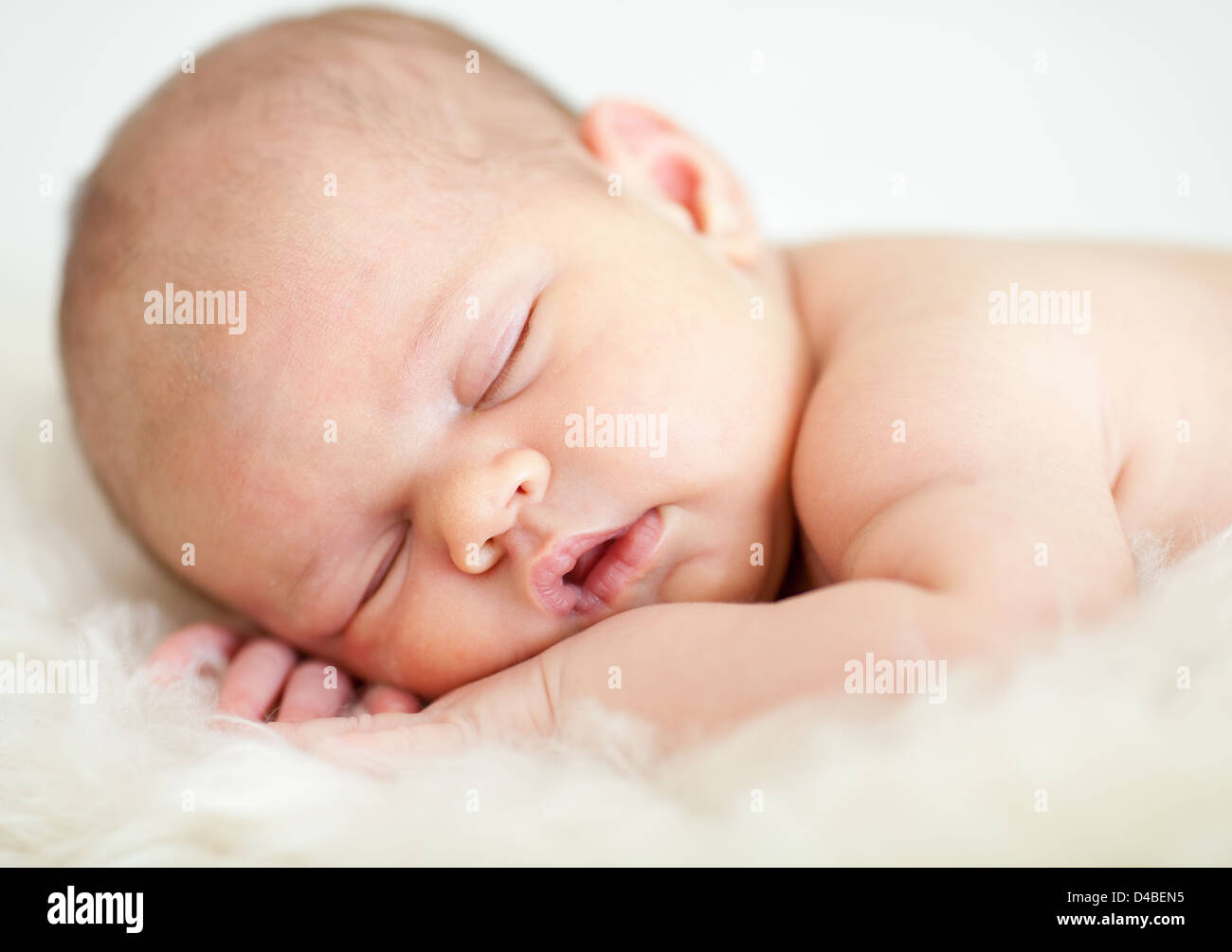 adorable baby sleeping on stomach Stock Photo - Alamy