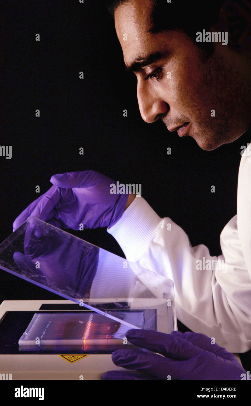 This scanner is used to analyze sample DNA and to separate it into its ...