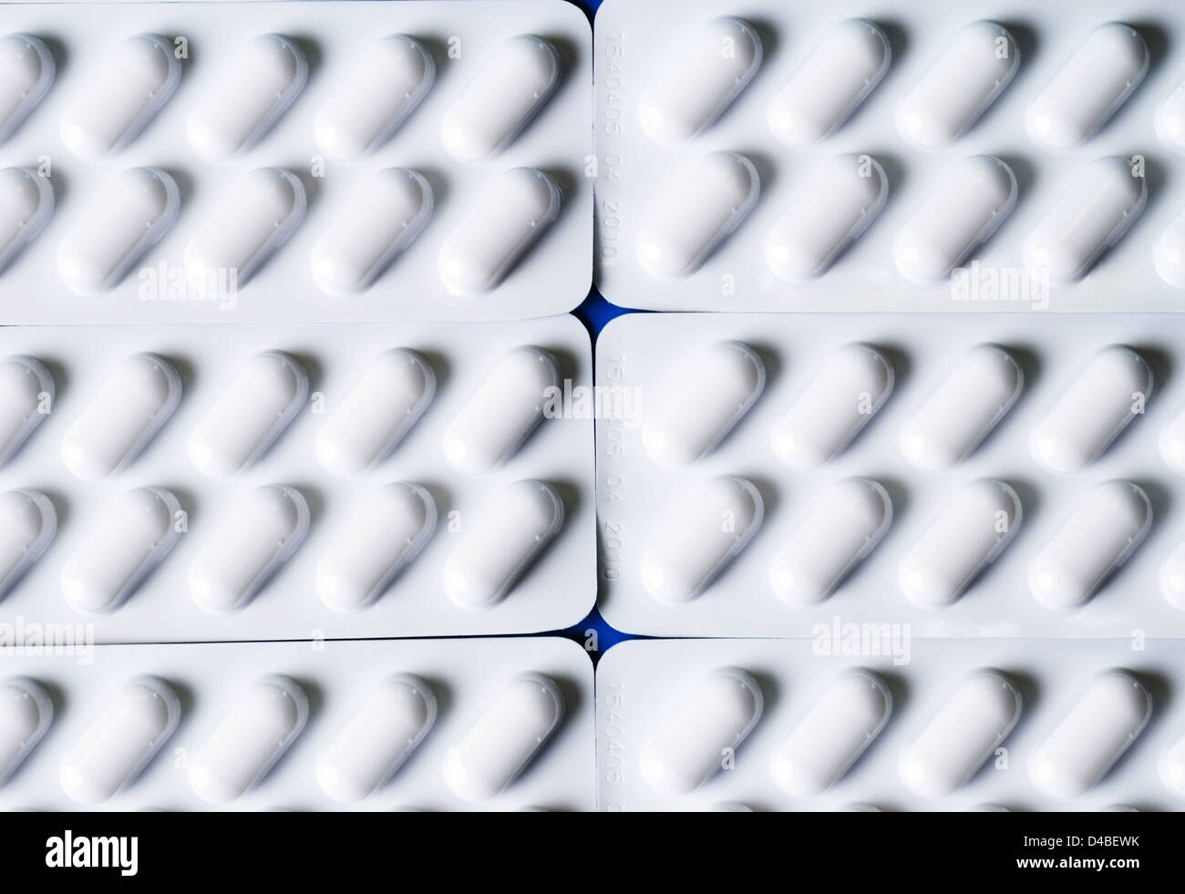 Back of tablet packet Stock Photo - Alamy