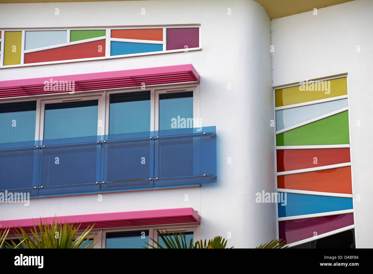 detail of colourful modern architecture of house at Sandbanks Stock ...