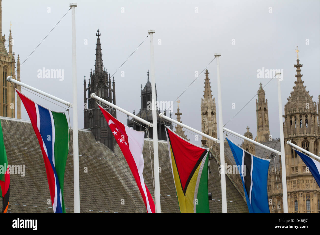 Commonwealth flags members hi-res stock photography and images - Alamy