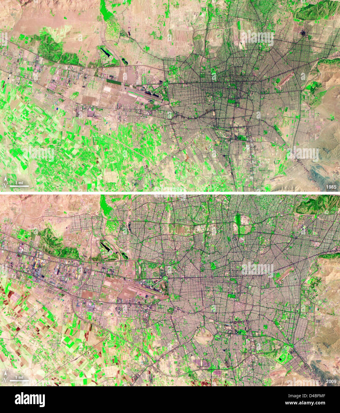 A Landsat satellite view of Tehran, Iran, captured by NASA's Earth ...