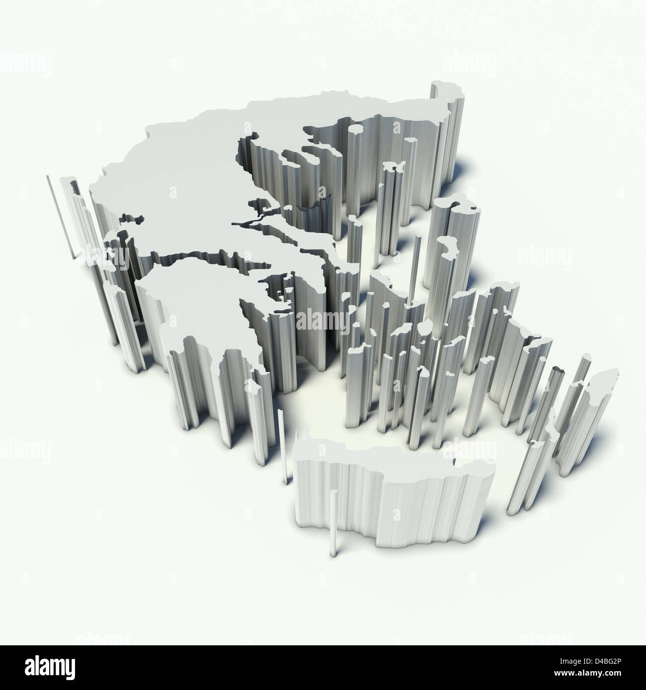 map of Greece in perspective and white Stock Photo - Alamy