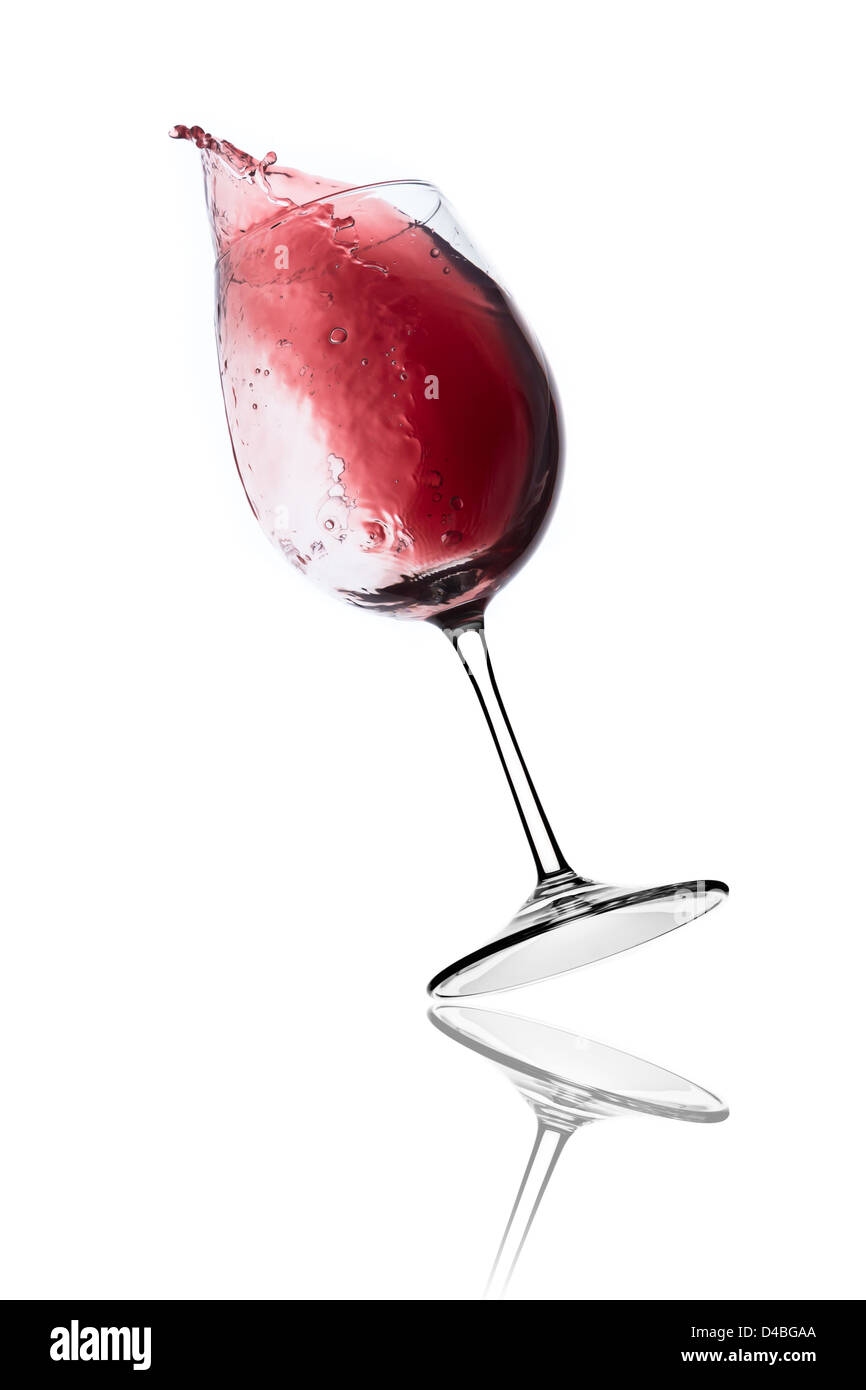 Red wine splashing out glass hi-res stock photography and images - Alamy