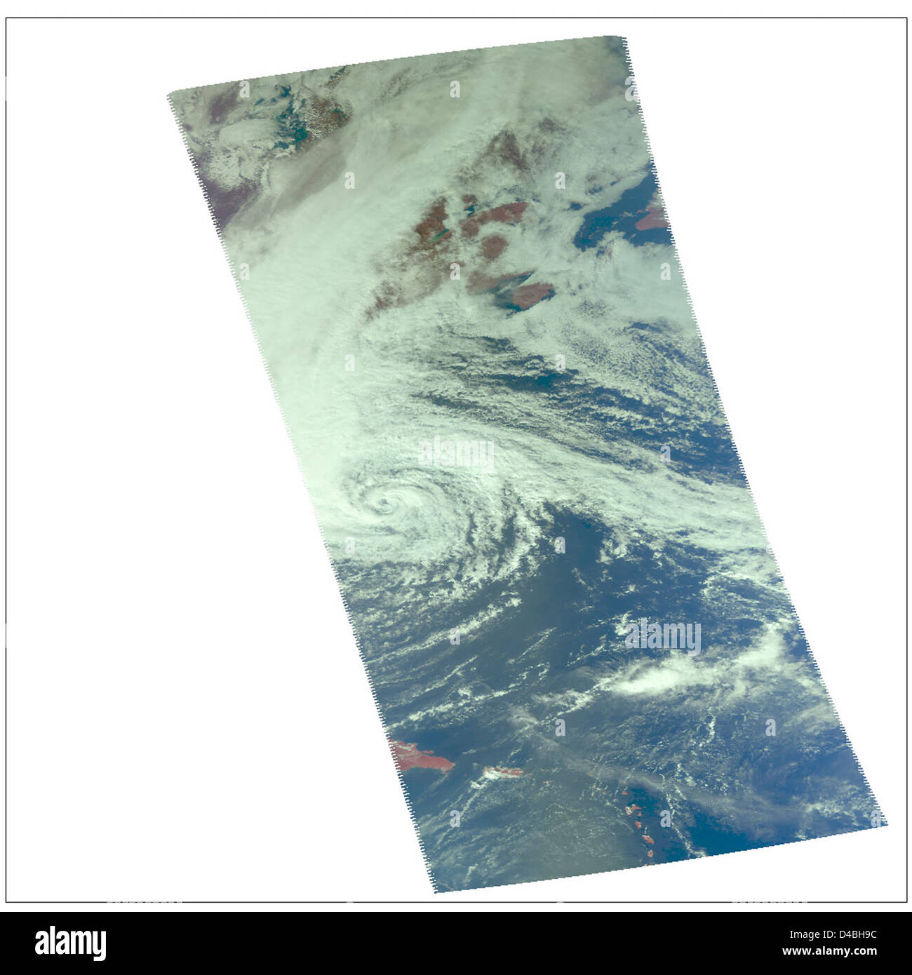 NASA's Atmospheric Infrared Sounder (AIRS) captures an image showing ...