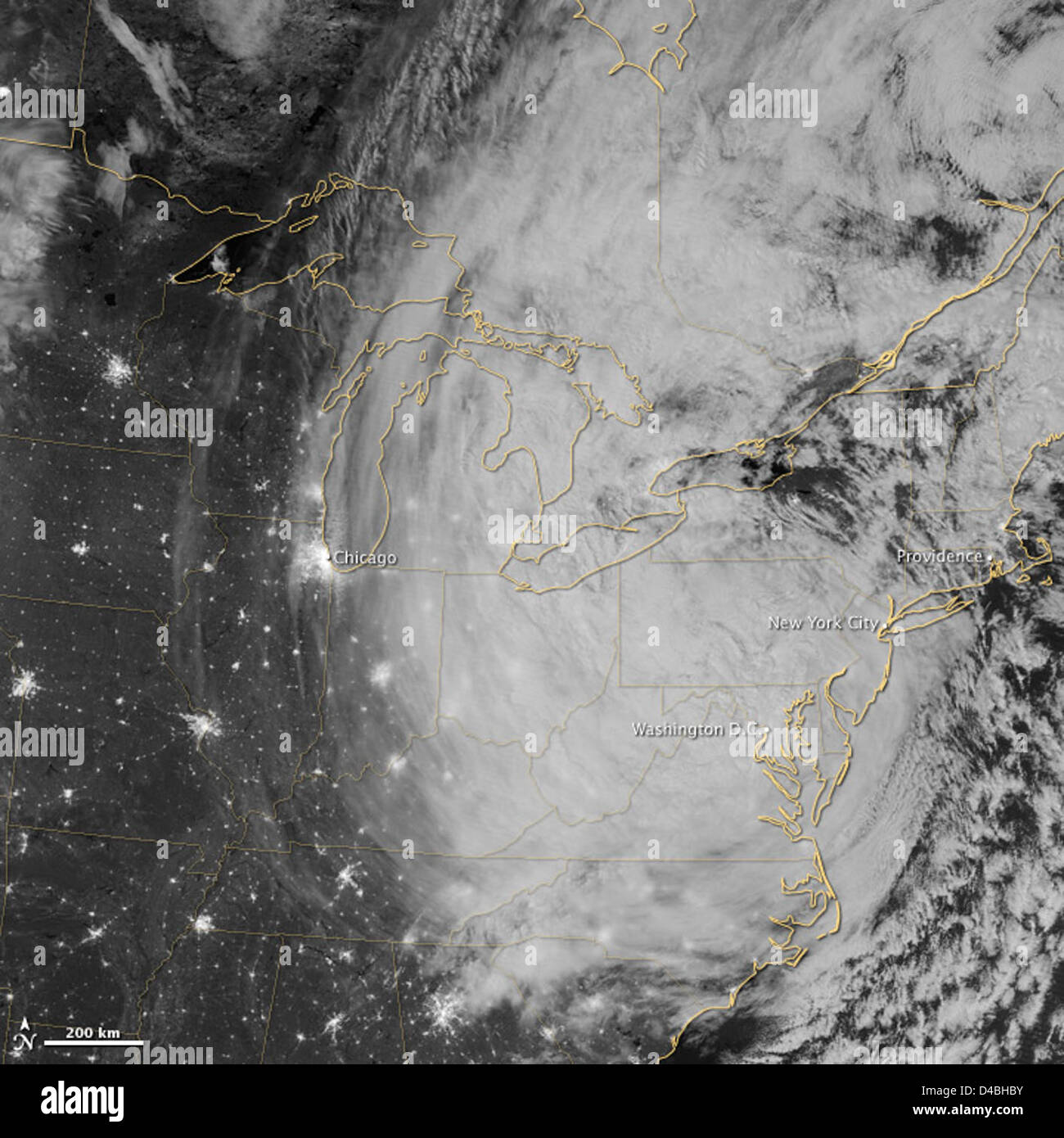 NASA's high-resolution image of Hurricane Sandy after landfall shows ...