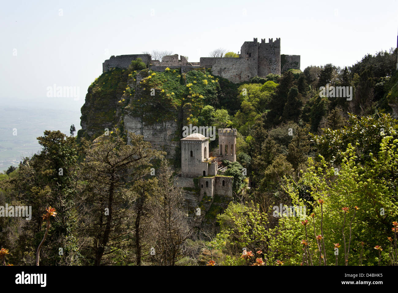 Erice, Italy, the Castle of Erice Stock Photo - Alamy