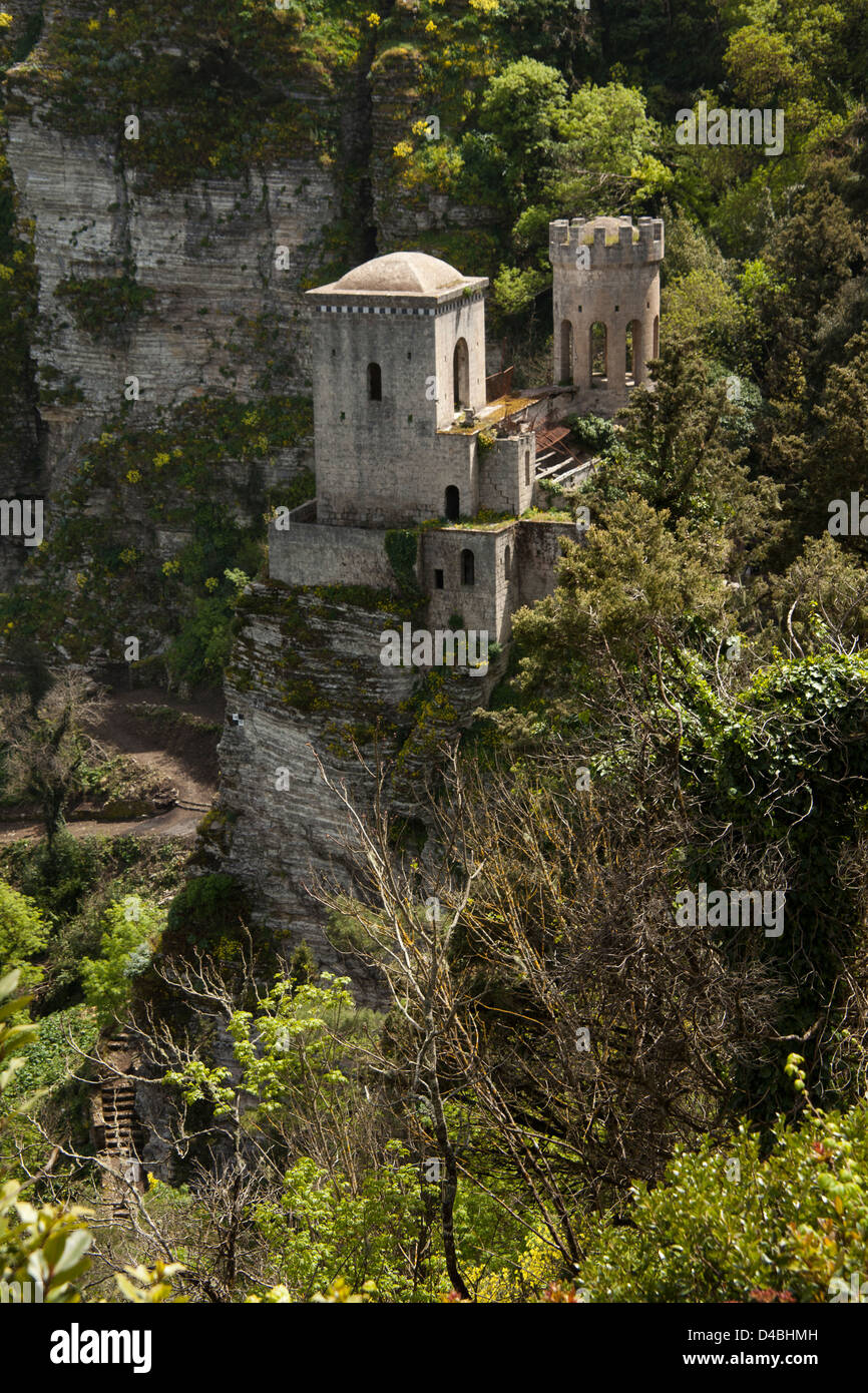 Erice towers hi-res stock photography and images - Alamy