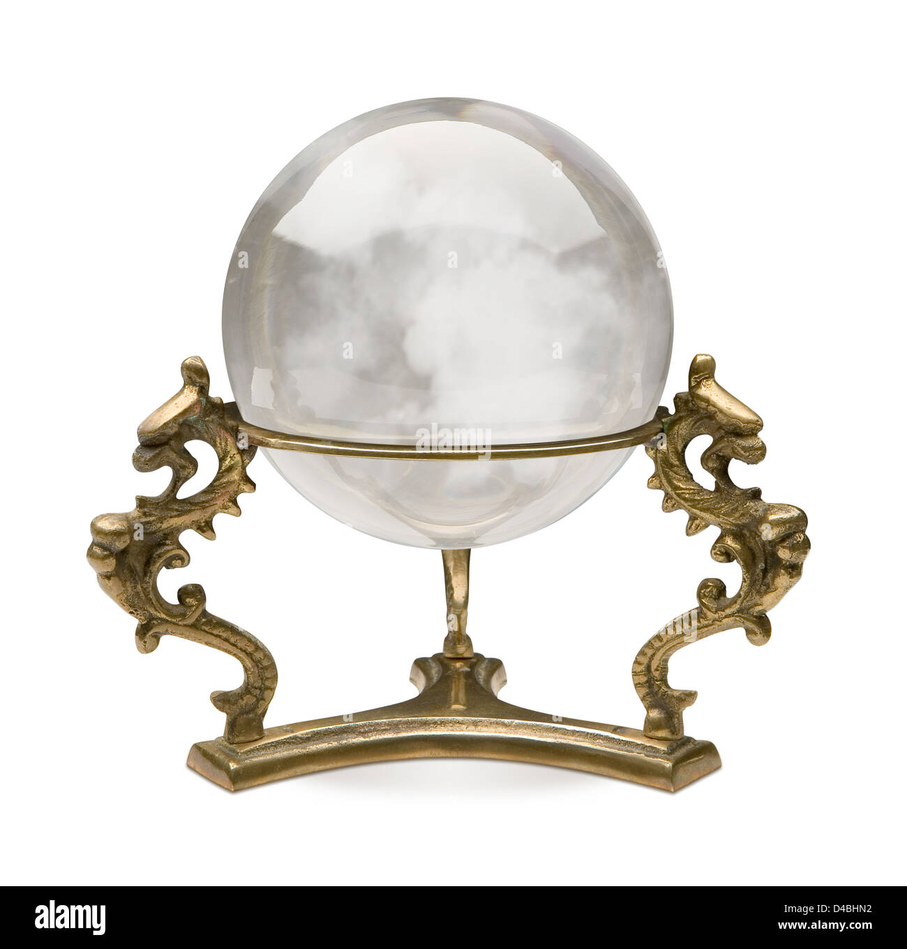 Crystal Ball isolated on white Stock Photo - Alamy