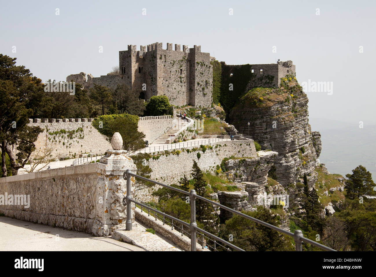 Erice, Italy, the Castle of Erice Stock Photo - Alamy