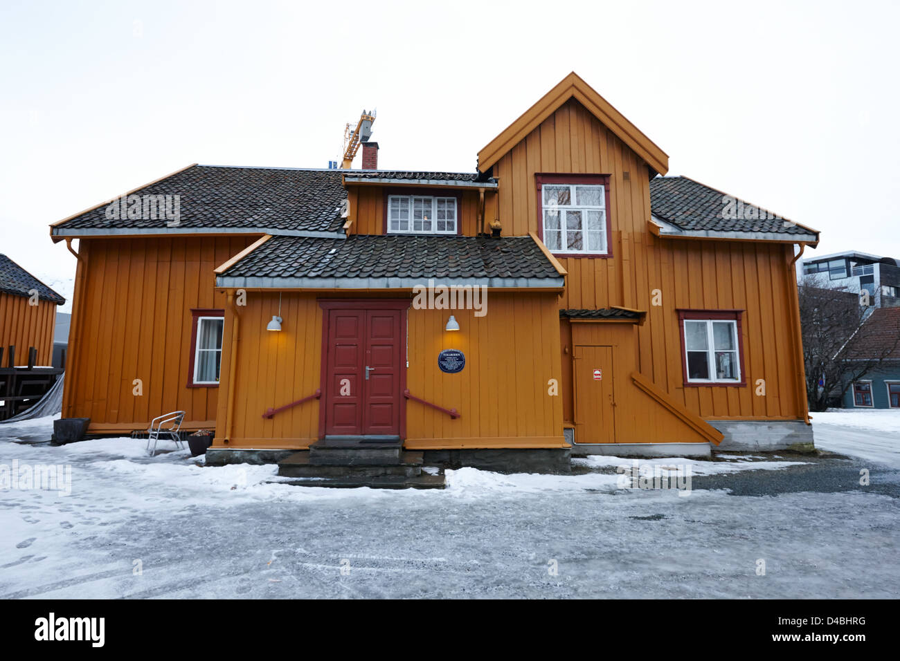 skansen former customs station and oldest house in Tromso troms Norway ...