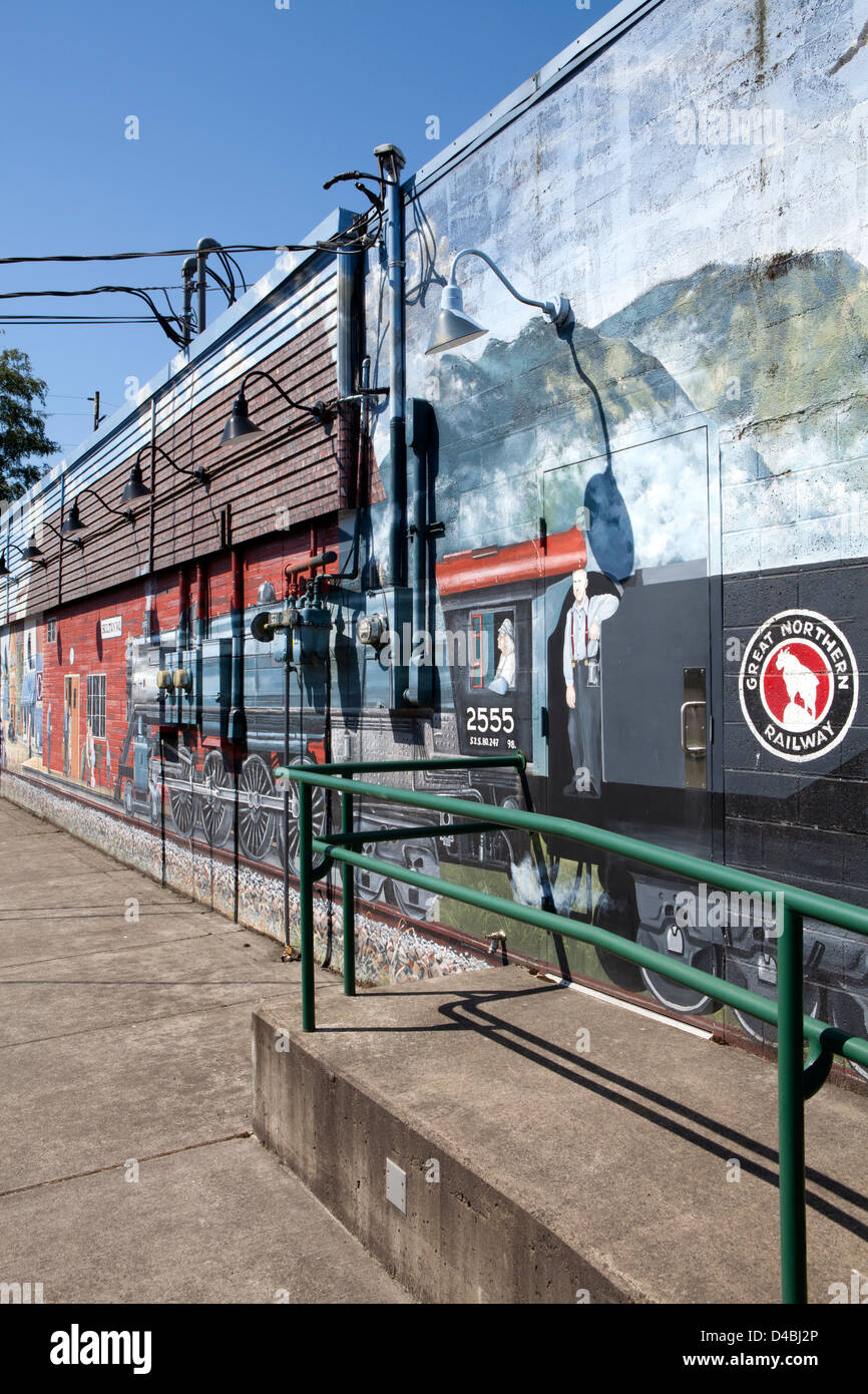 A wall painting in the town of Sultan, Washington, USA Stock Photo - Alamy