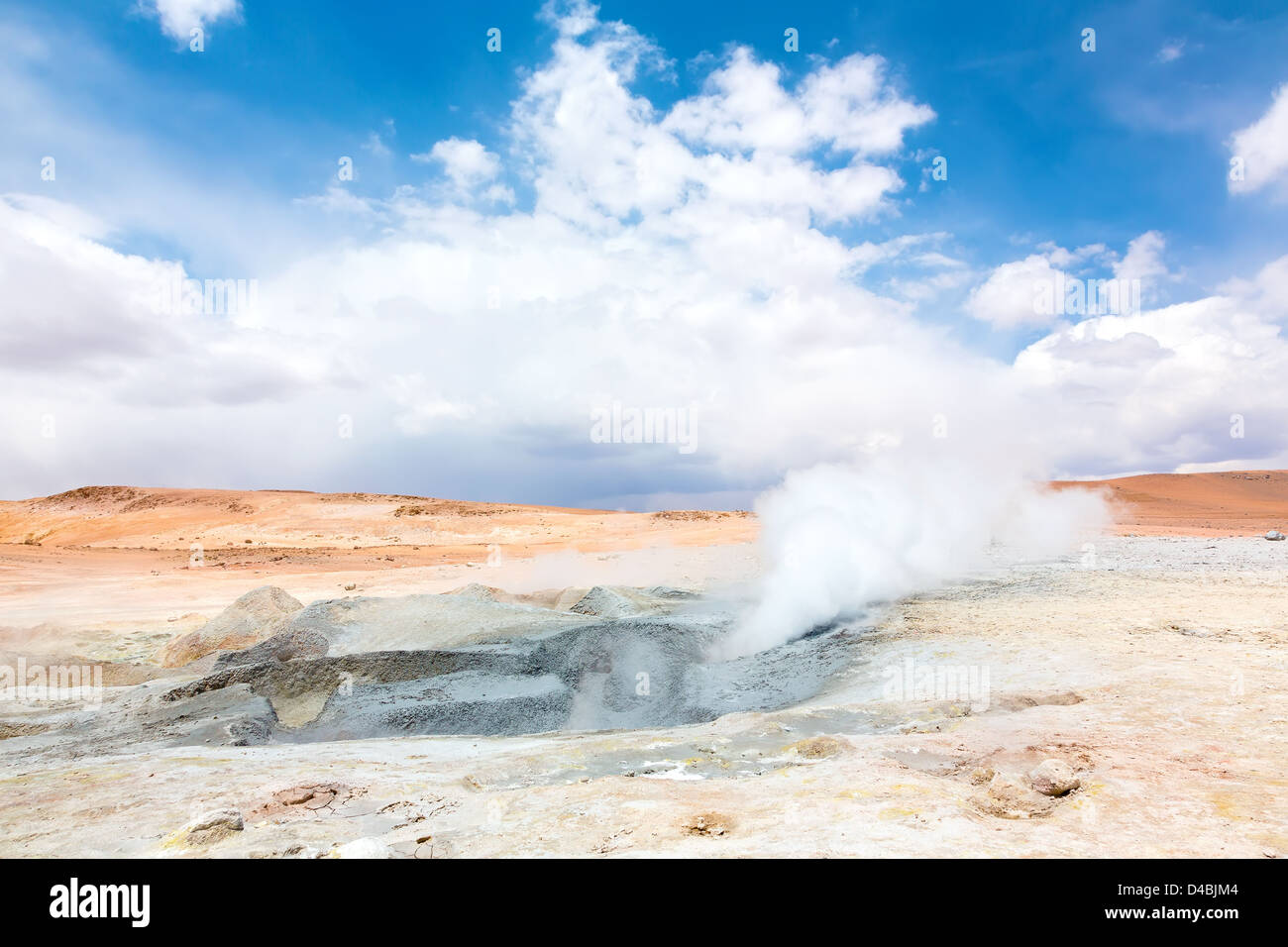 Geyser field Sol de Manana, Bolivia Stock Photo - Alamy