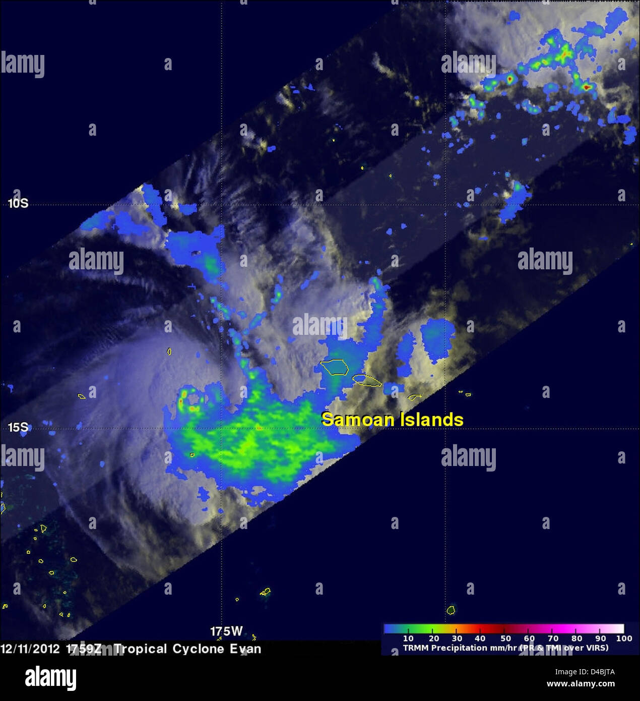 NASA's TRMM Satellite Finds Heaviest Rains in Tropical Cyclone Evan ...