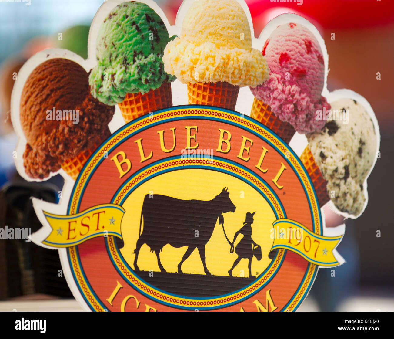 Sign at a snack bar selling ice cream Stock Photo - Alamy