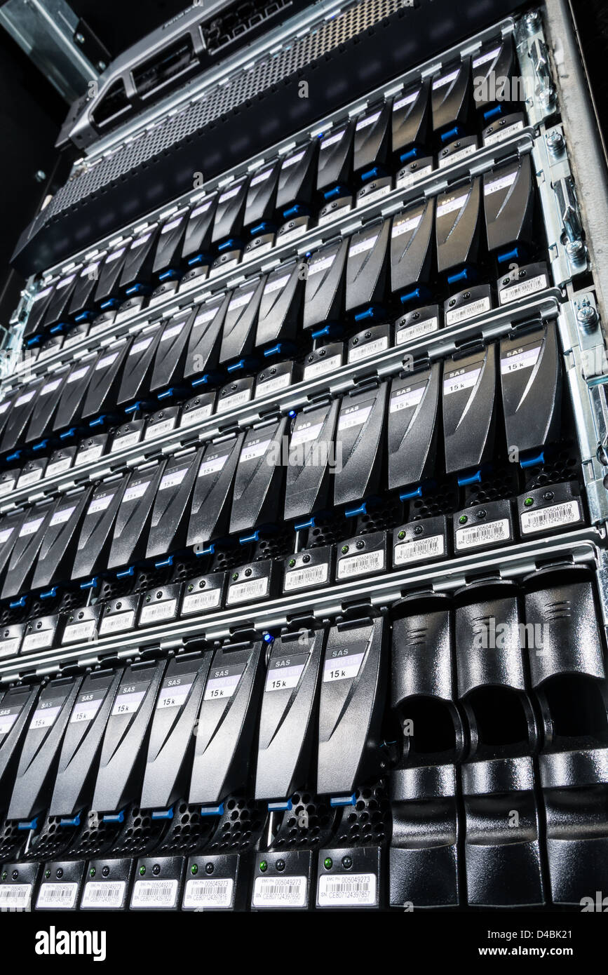 hard drives in data center Stock Photo - Alamy