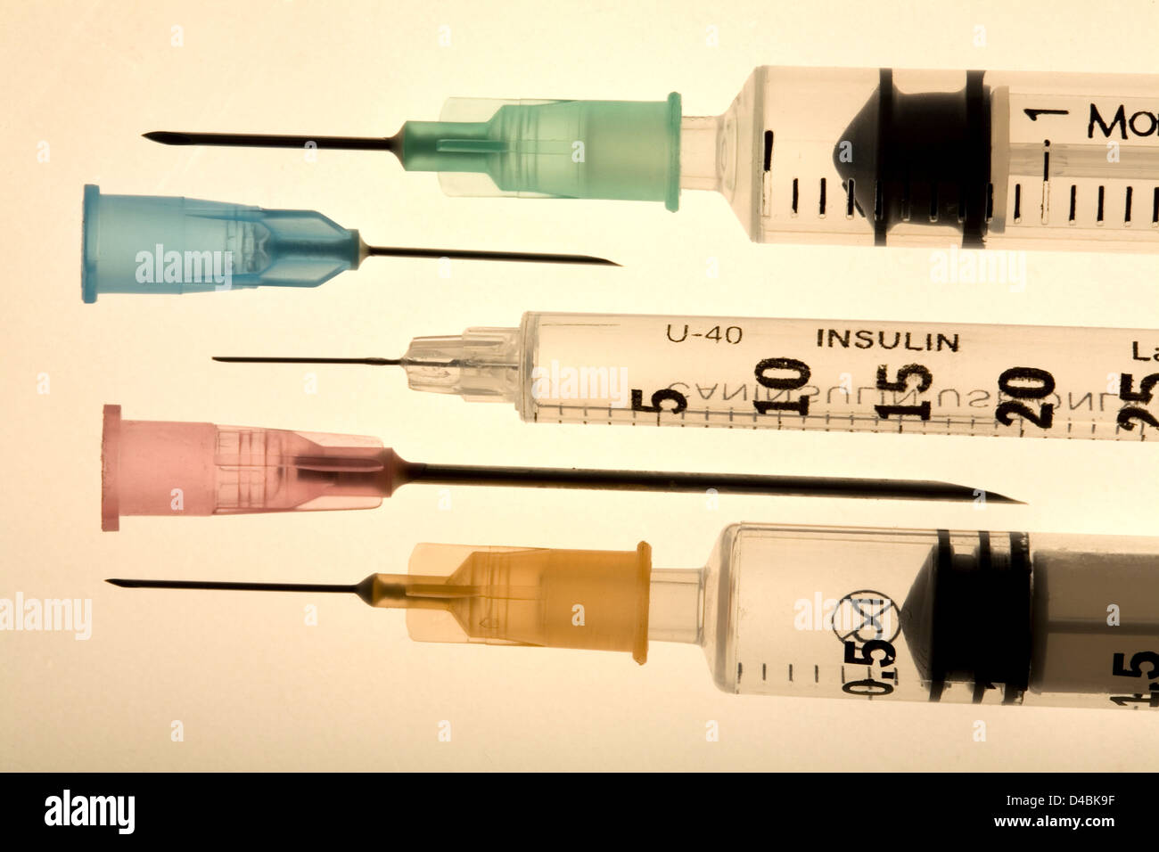 Selection of various syringes and needles hi-res stock photography and ...