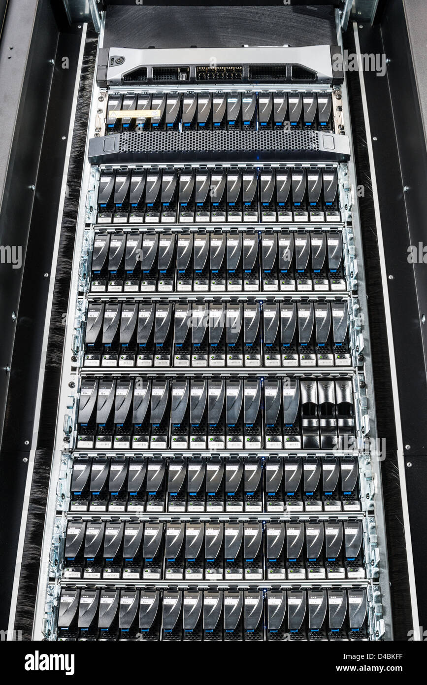 hard drives in data center Stock Photo - Alamy