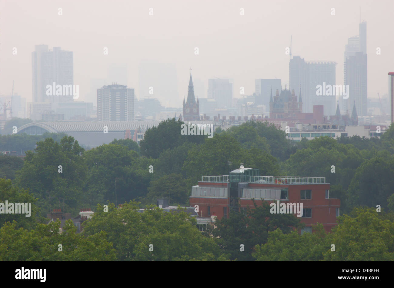 View of City of London skyline on a dull day Stock Photo - Alamy