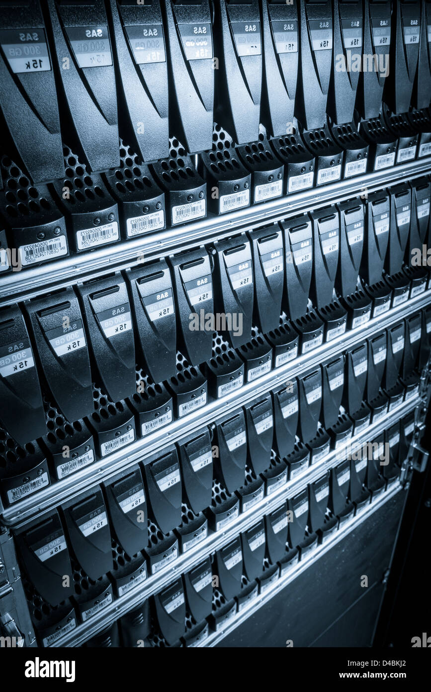 hard drives in data center Stock Photo - Alamy
