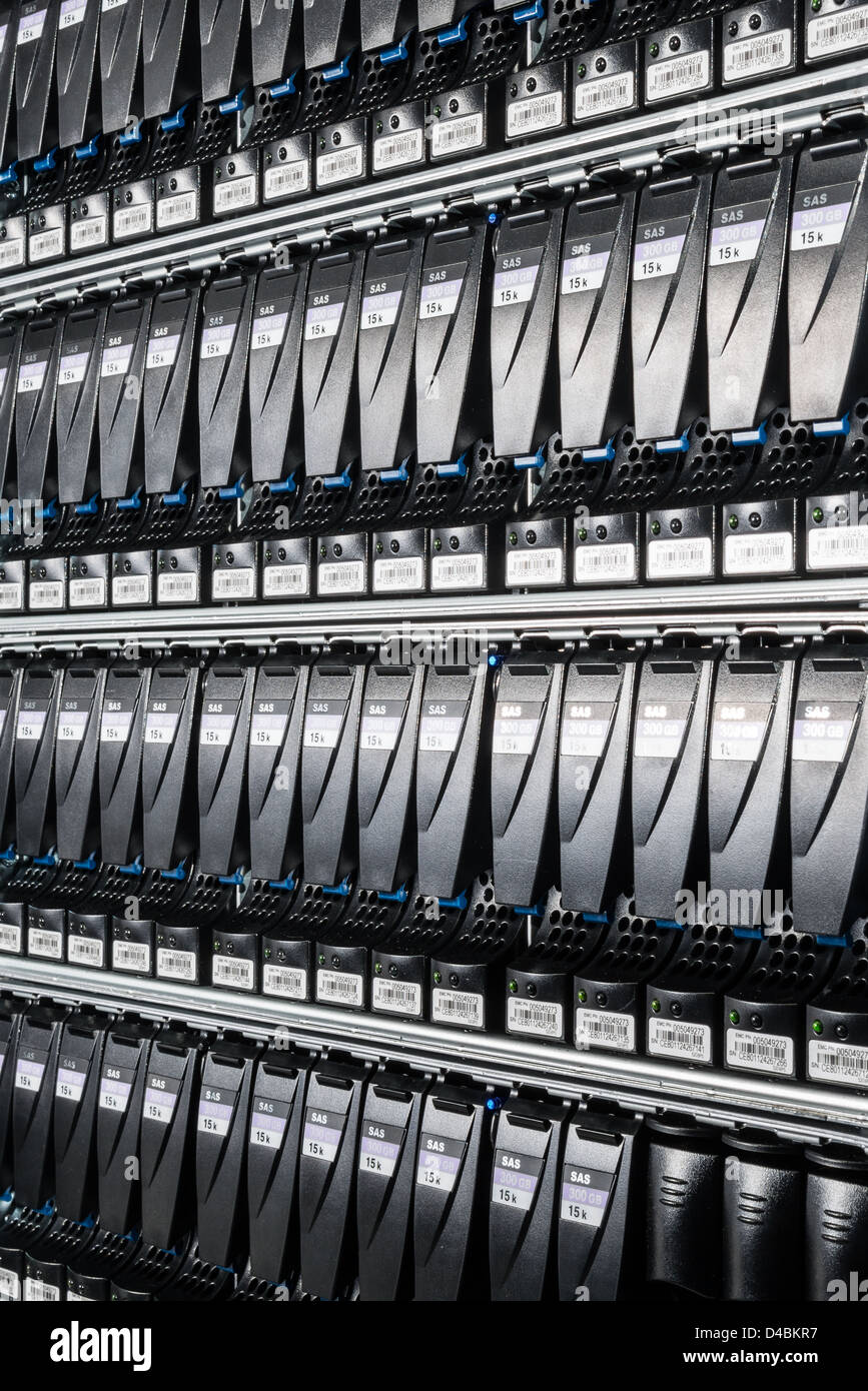 hard drives in data center Stock Photo - Alamy