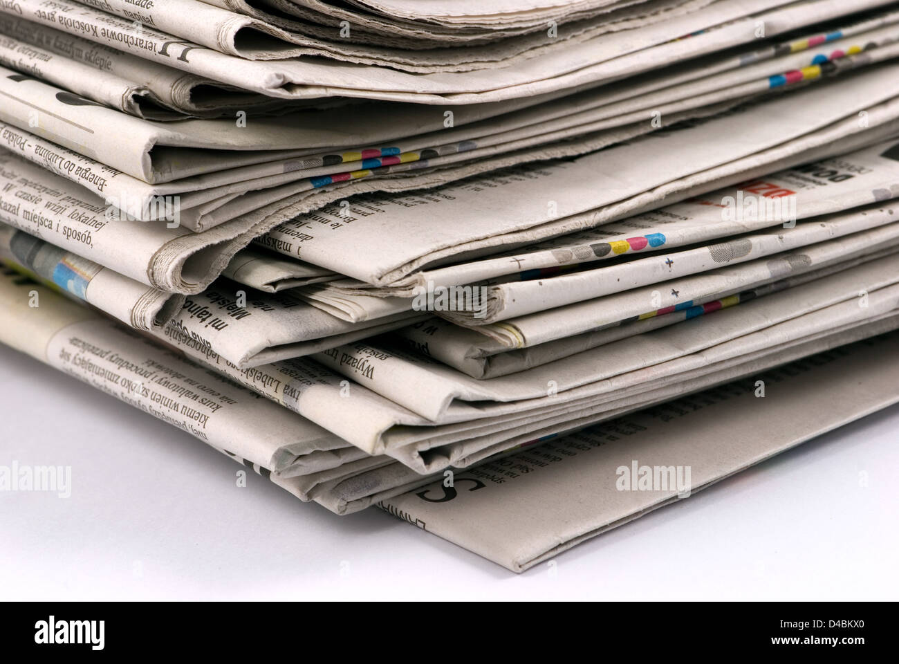 Stack of newspapers, close up Stock Photo - Alamy