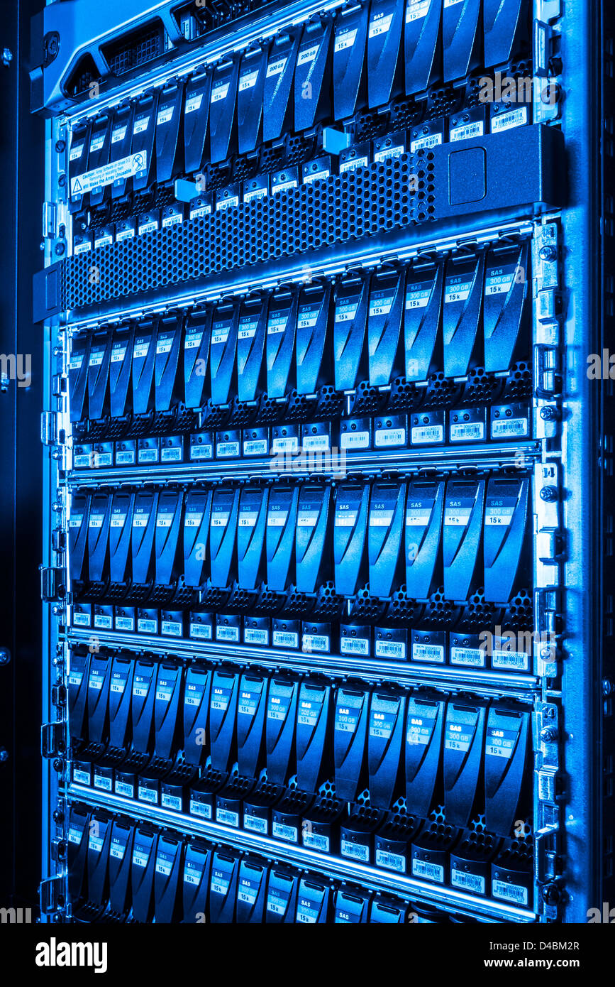 close-up of hard drives in data center Stock Photo - Alamy