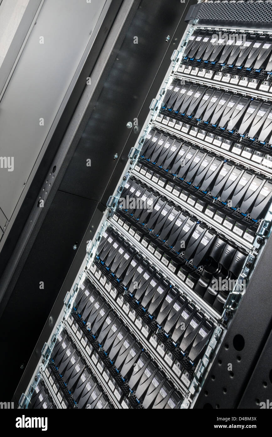 hard drives in data center Stock Photo - Alamy