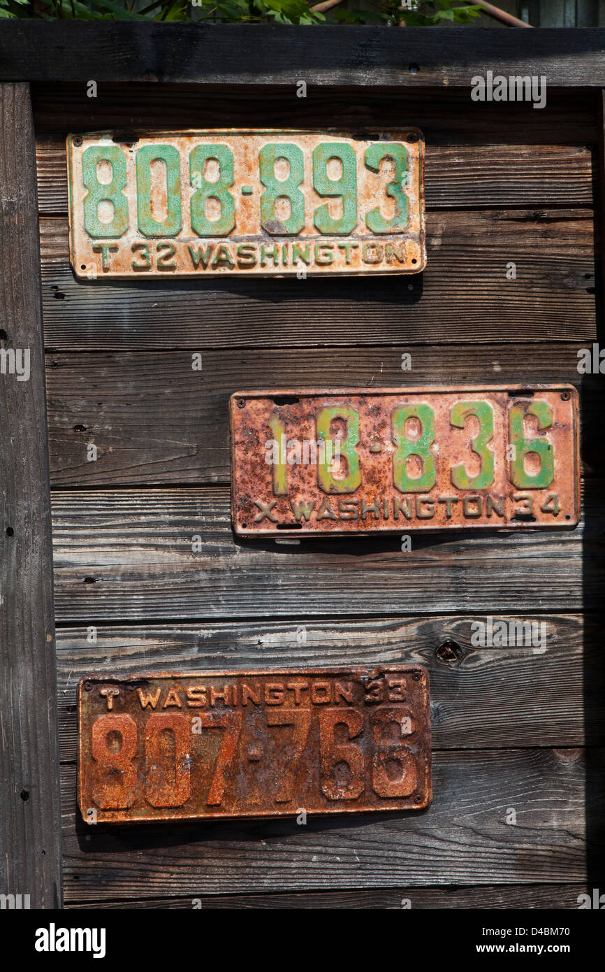 Old number plates hi-res stock photography and images - Alamy