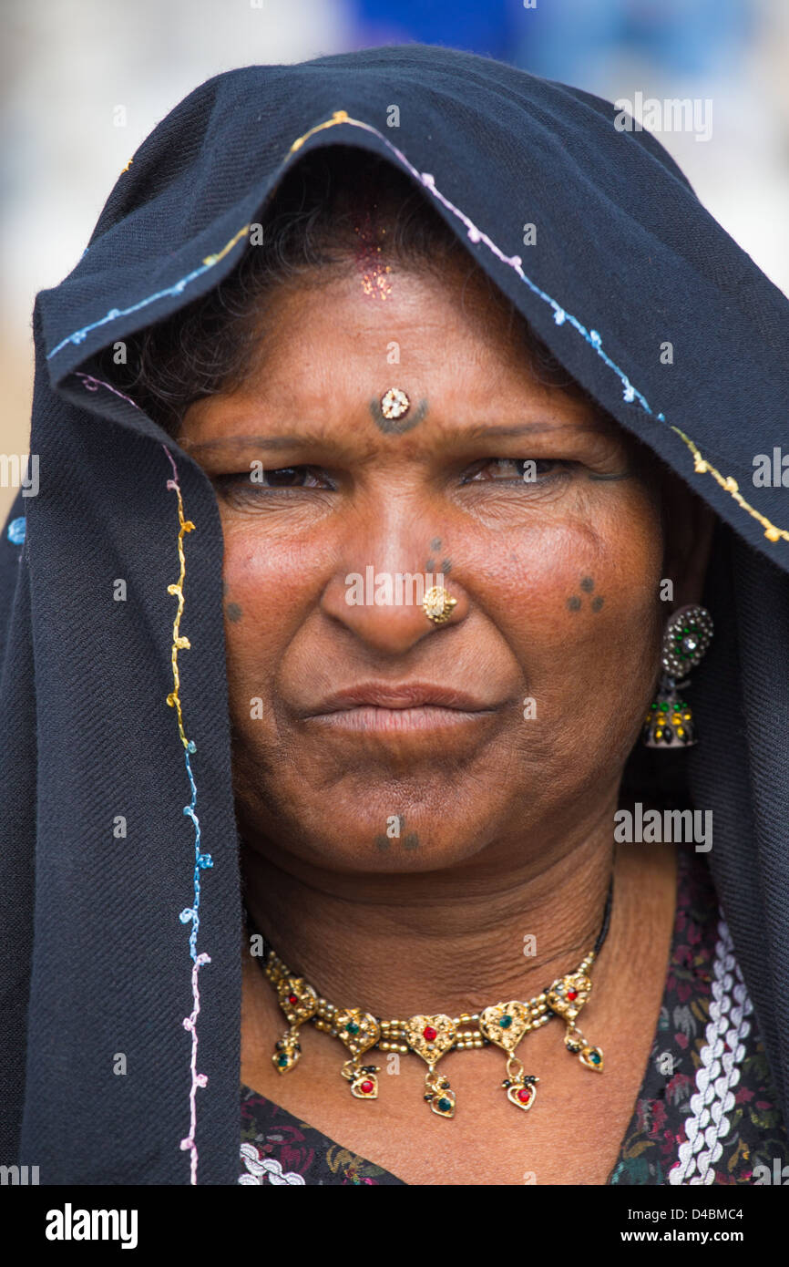 Rajput woman, Nagaur Cattle Fair, Nagaur, Rajasthan, India Stock Photo ...