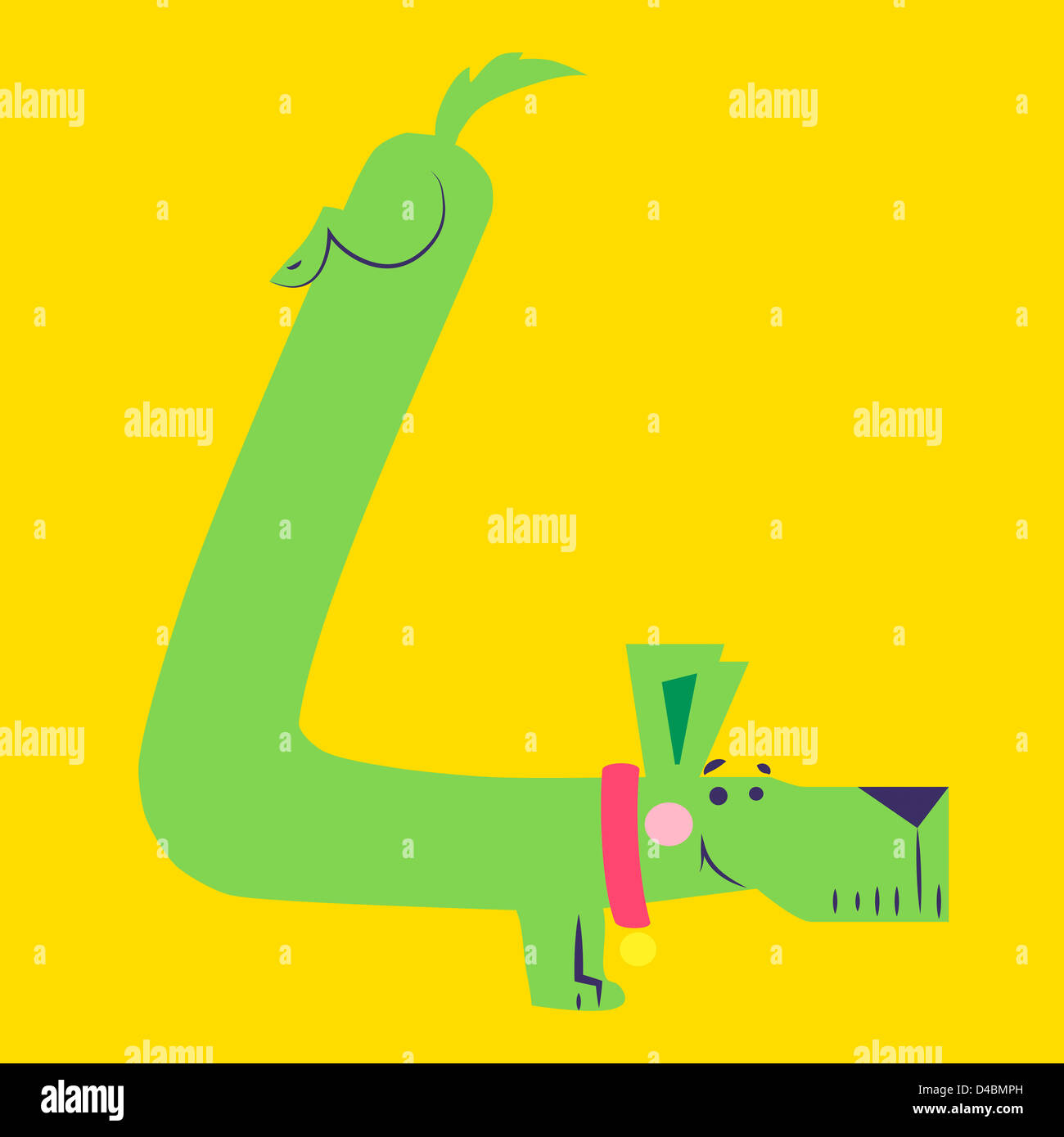 Vector illustration of a cartoon dog making numbers Stock Photo - Alamy