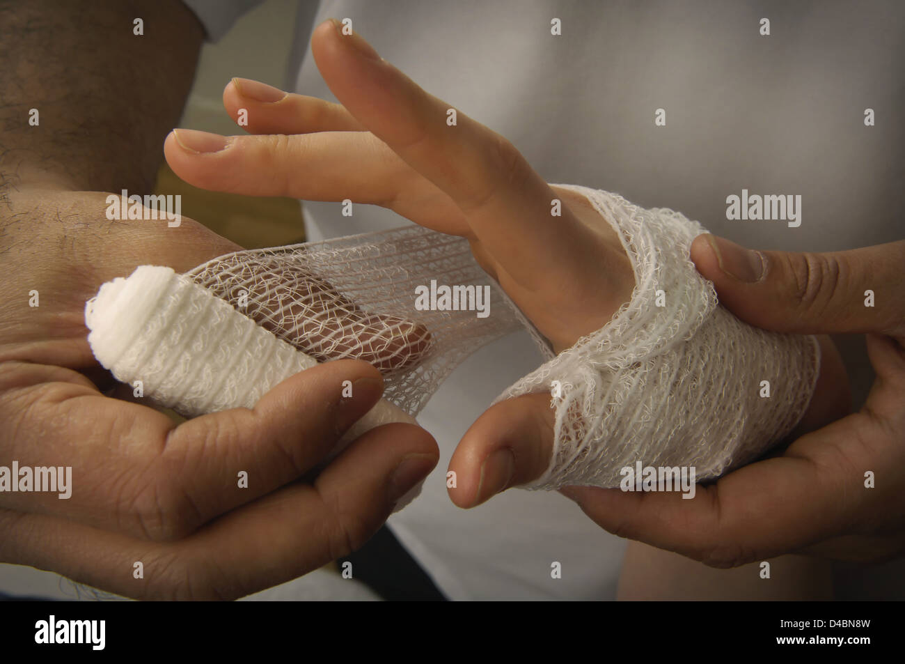 Typically, such a bandage would be applied to hold a dressing in place ...