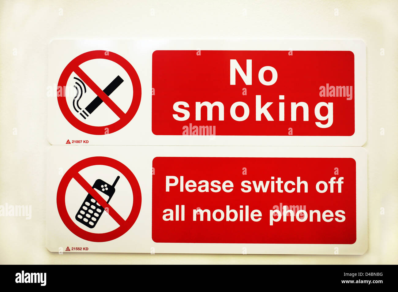 No smoking and mobile phones signs Stock Photo - Alamy