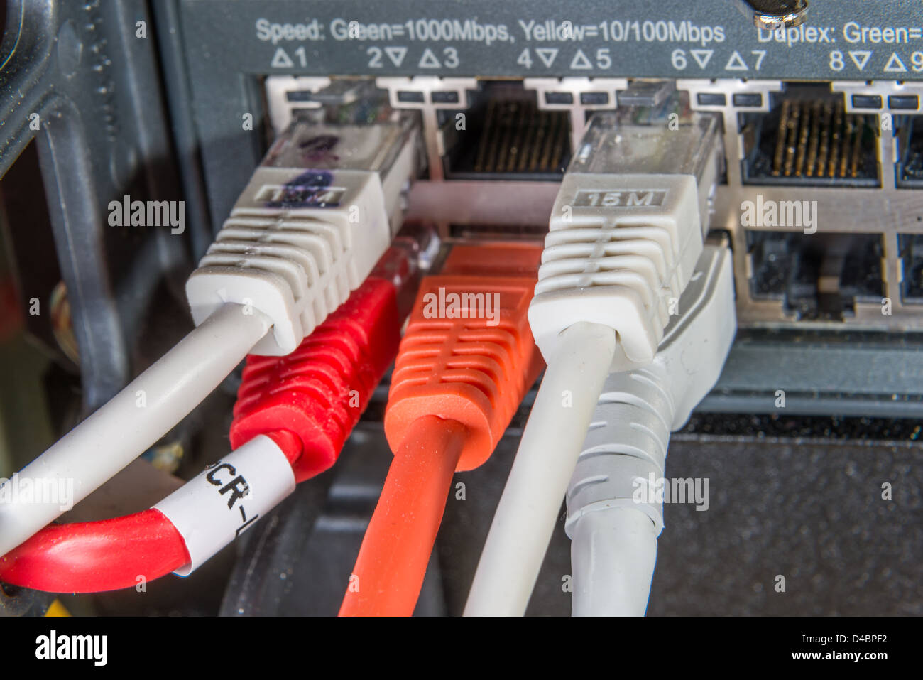 Network server cables hi-res stock photography and images - Alamy