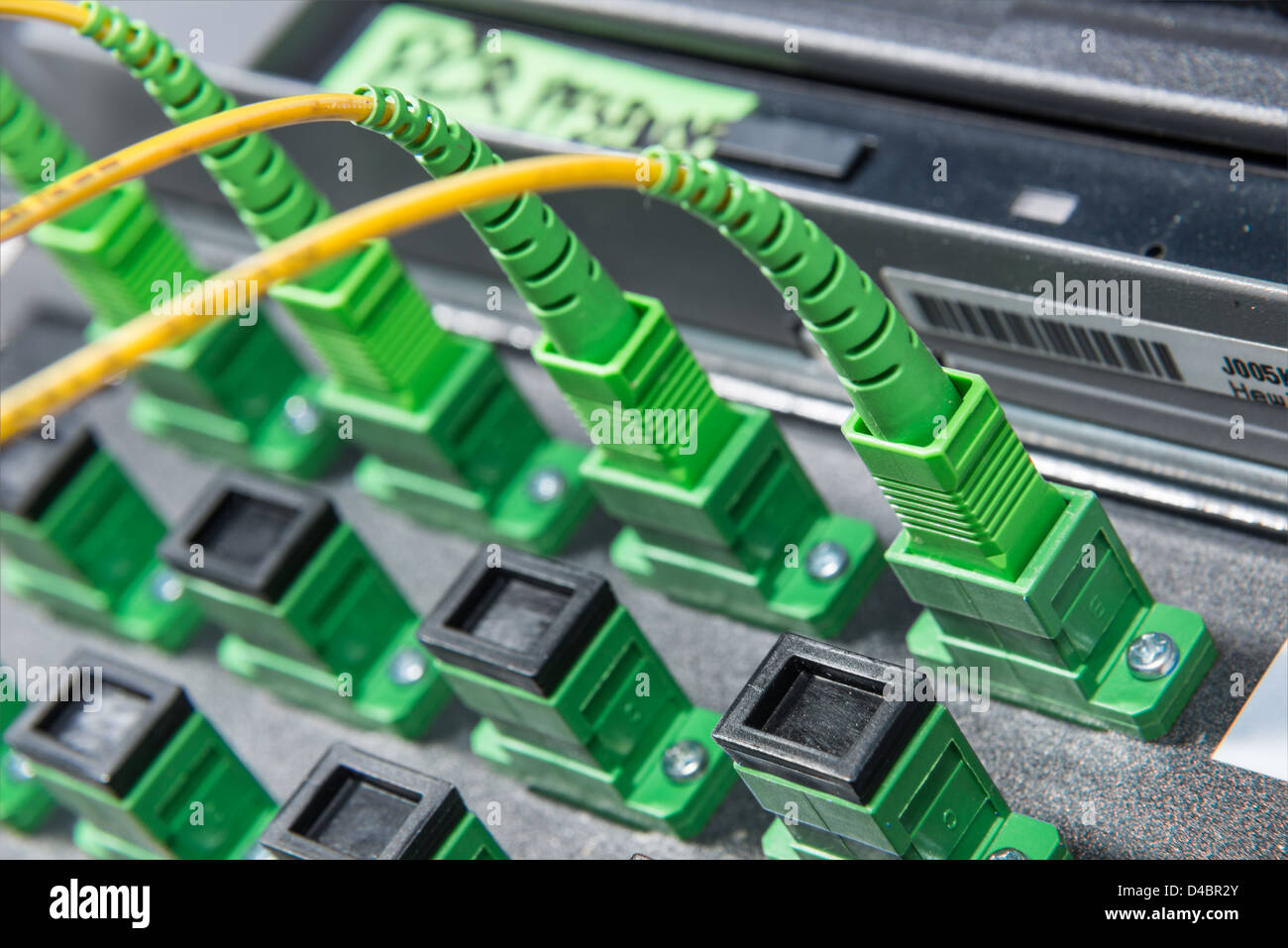server with fiber optic cables in data center Stock Photo - Alamy