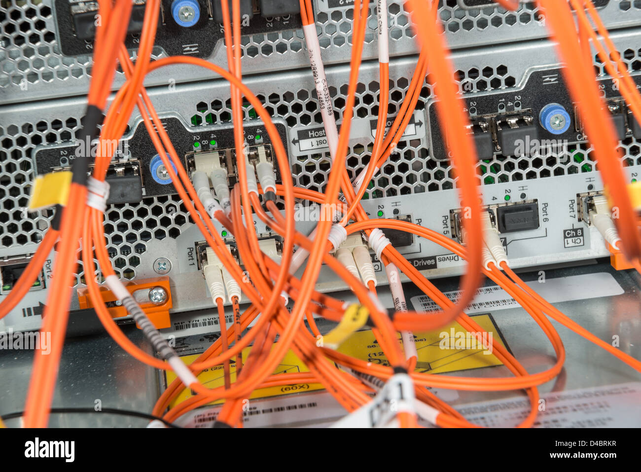 server with fiber optic cables in data center Stock Photo - Alamy