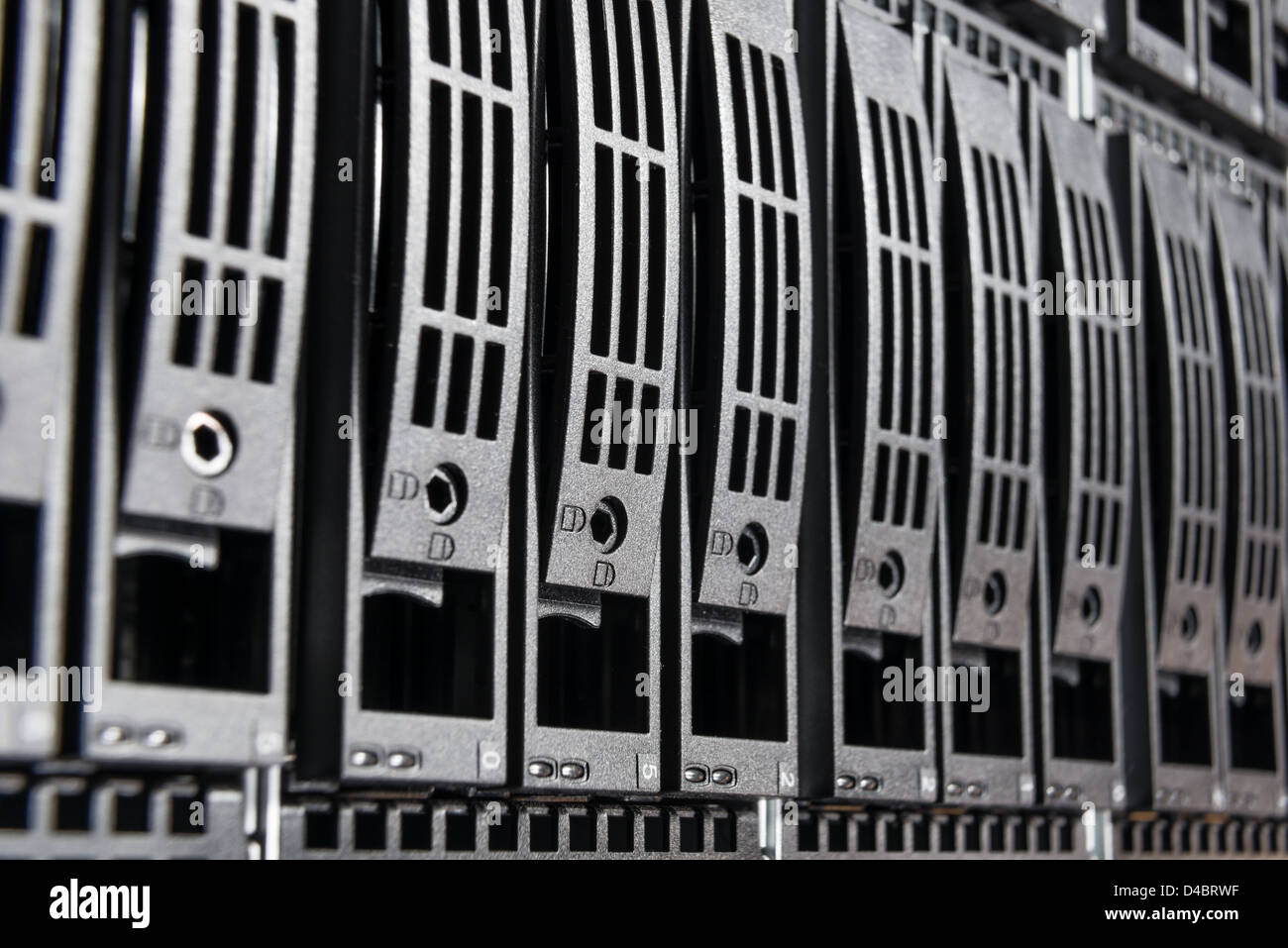 close-up of hard drives in data center Stock Photo - Alamy
